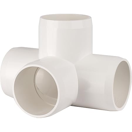PVC- 4 way L/T 2" (Furniture Grade White) - Pipe Fittings - Amazon.com