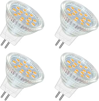MR11 GU4 2W LED Warm White 3000K, 250LM, 35mm Small Size, AC DC 12V-24V ...