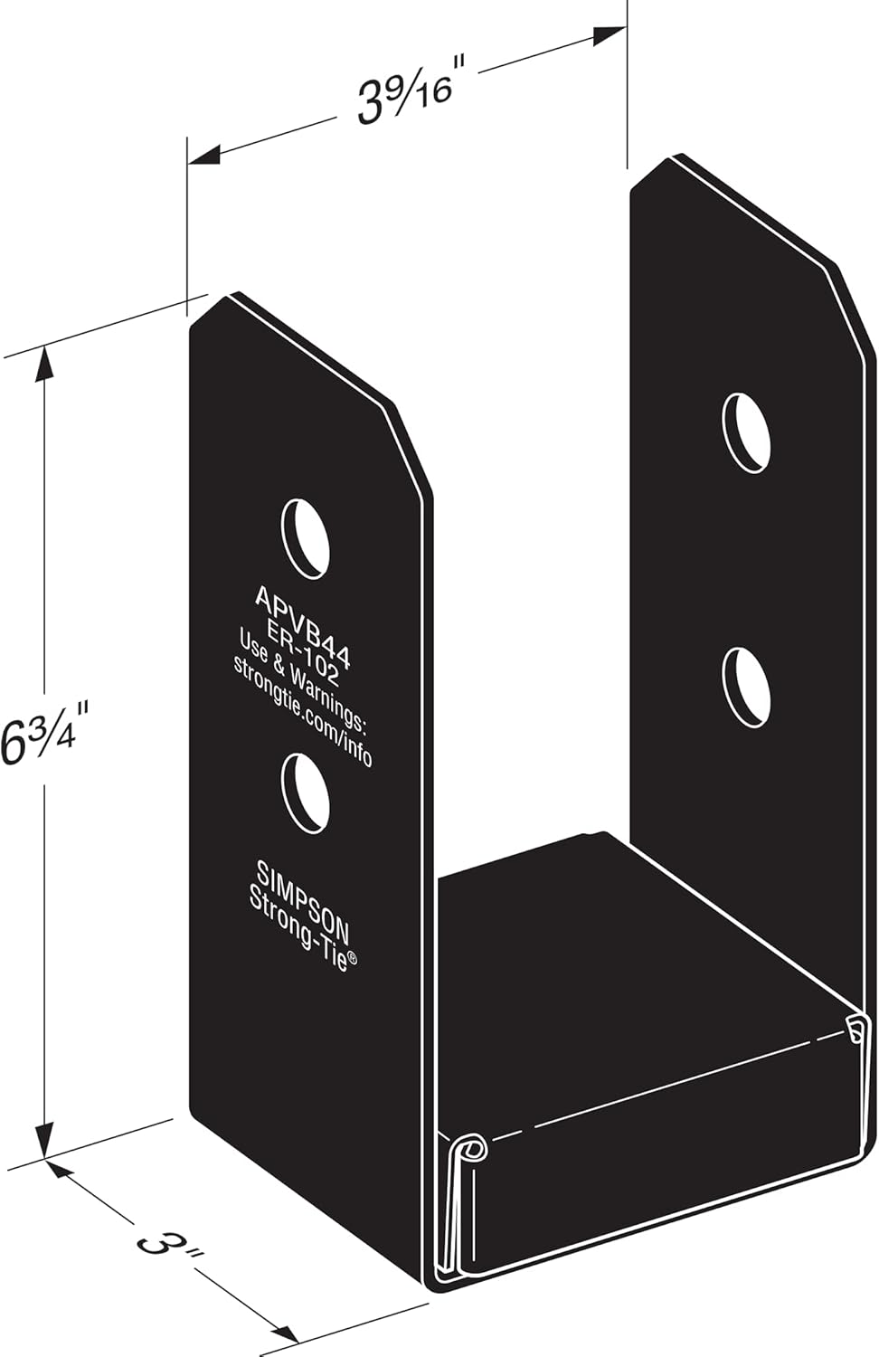 Buy Simpson Strong Tie APVB44 Outdoor Accents® Avant Collection™ ZMAX ...