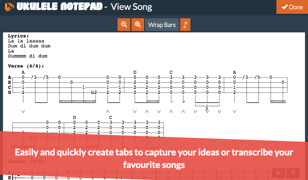 Ukulele Notepad - Tab Editor - App on Amazon Appstore