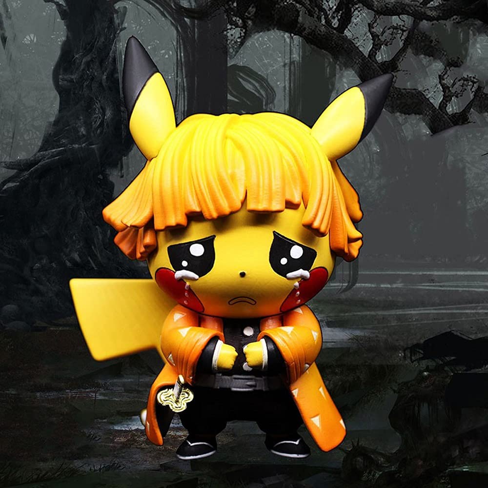 Buy Sggainy Pikachu Cos Demon Slayer Figure Lovely Kimetsu No Yaiba ...