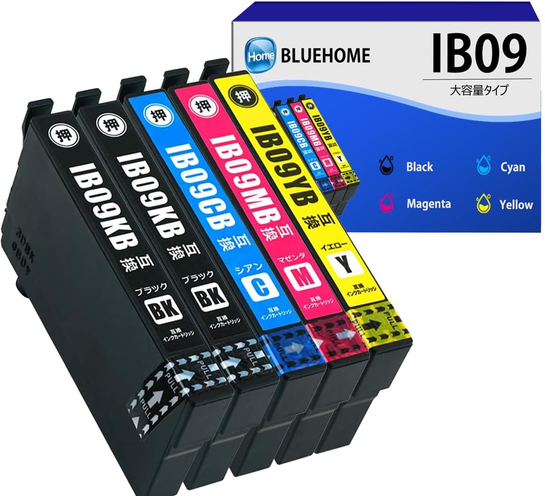 Amazon.co.jp: IB09CL4B 互換インク エプソン用 インク IB09 電卓 4色セット IB09KB IB09CB IB09MB IB09YB 合計5本 PX-M730F ...