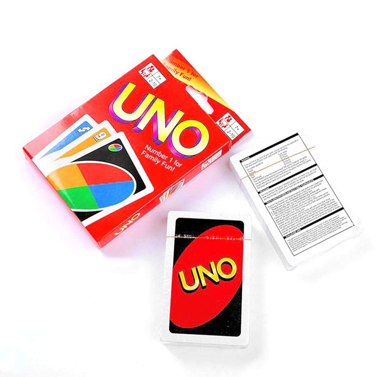 Buy UNO Card Game-English Version,Made of Coated Paper,Family Fun Card ...