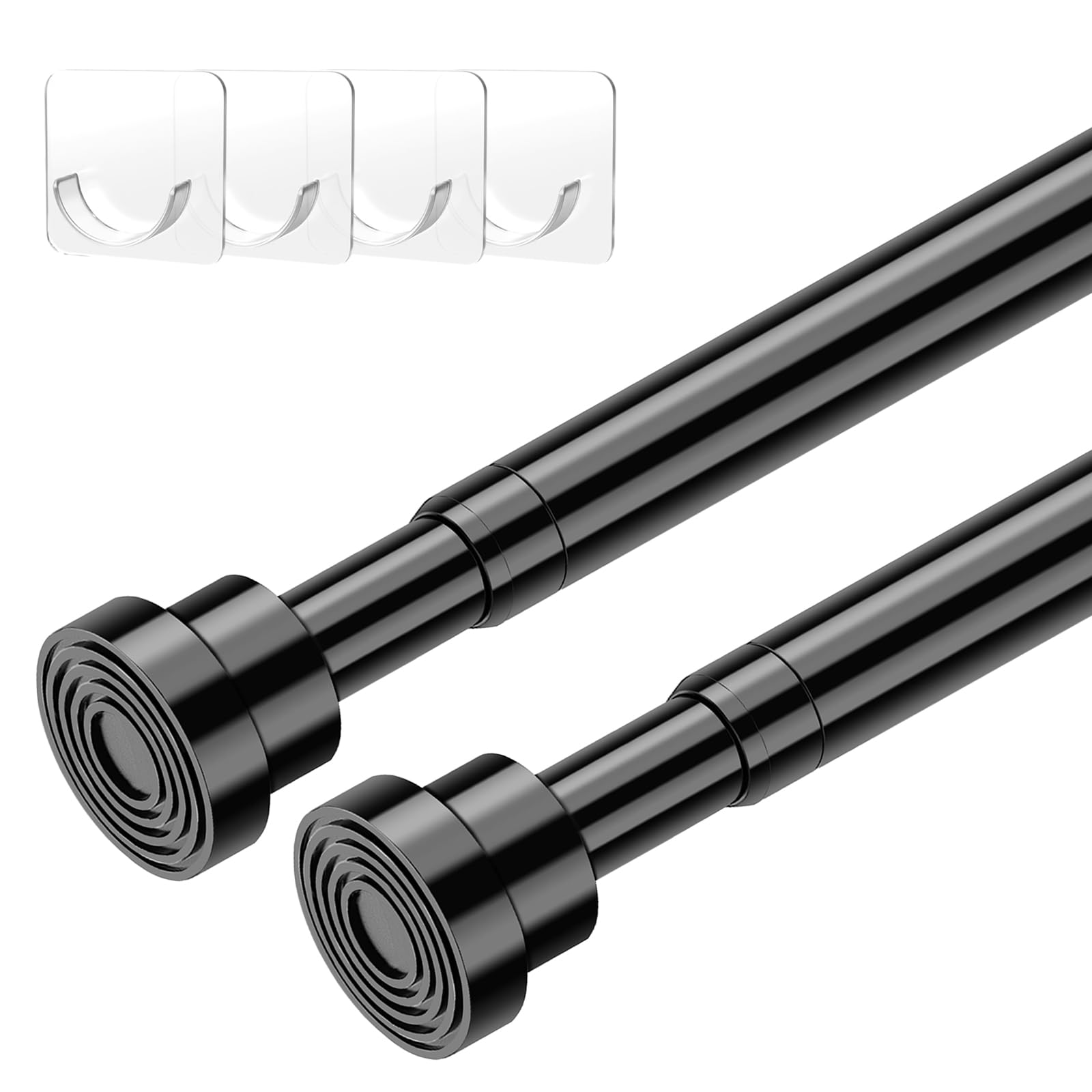 Amazon.com: 2pcs Spring Tension Rods 33 to 45 inch Adjustable Small ...