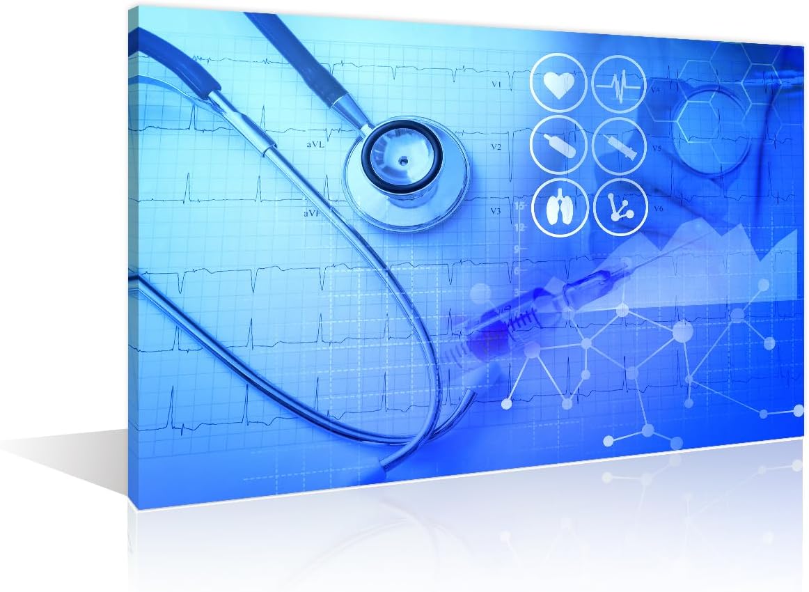 Amazon.com: TUMOVO Canvas Wall Art Clinical Laboratory Bathroom Decor ...