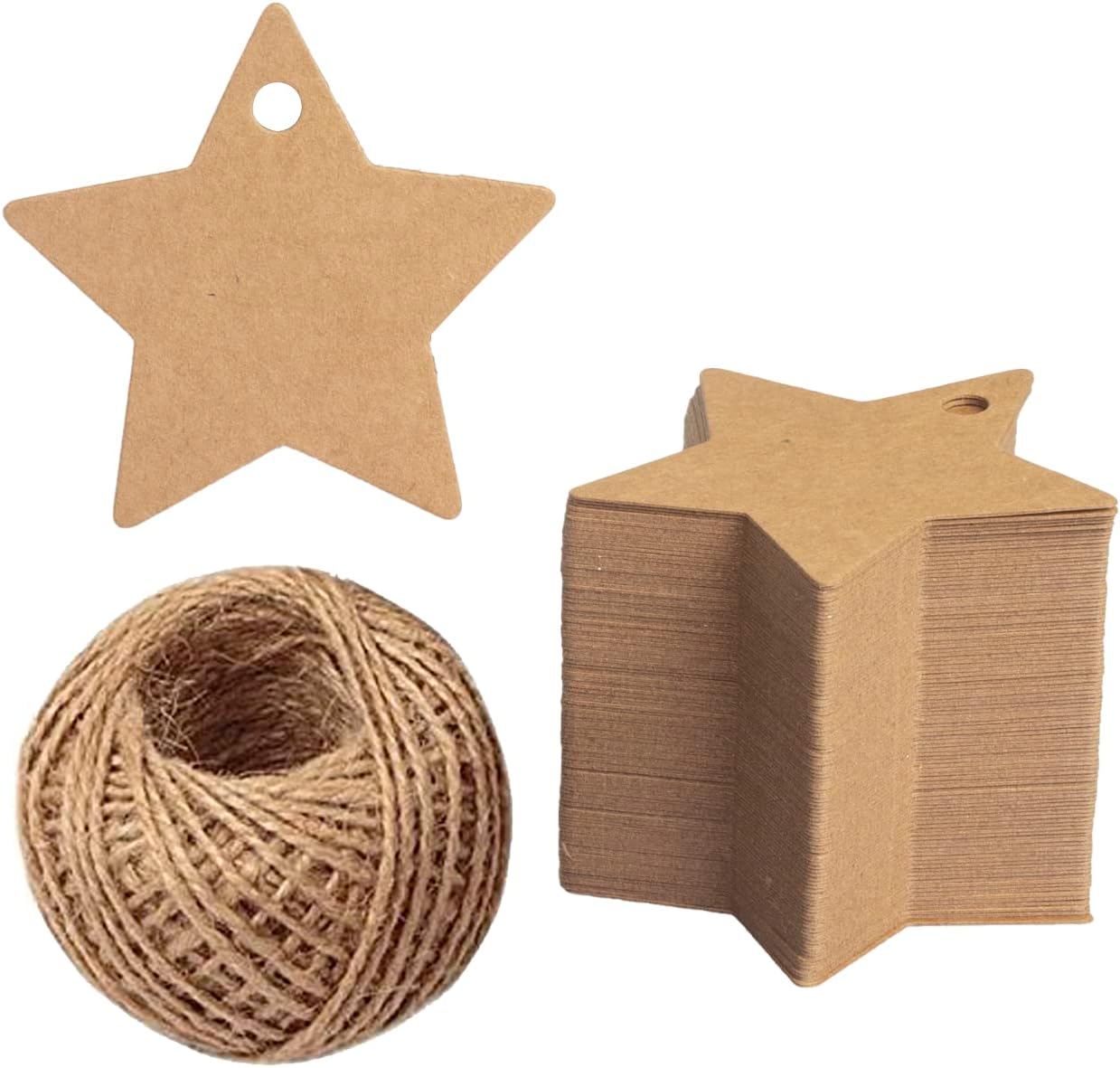 Amazon.com: Gift Wrap Tags,100pcs Paper Christmas Star Shape Gift Tags ...