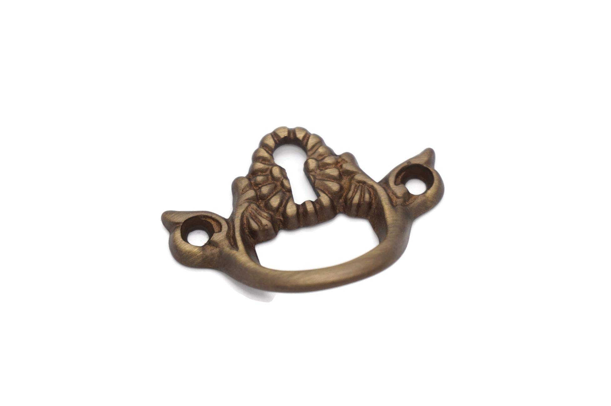 Furniture Lock Keyhole Cover Plate 2 1/8" Wide - Antique Cabinet Lock ...