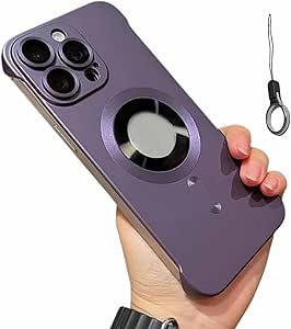 Amazon.co.jp: Borderless Frosted Magnetic Half-Cover Mobile Phone Case ...