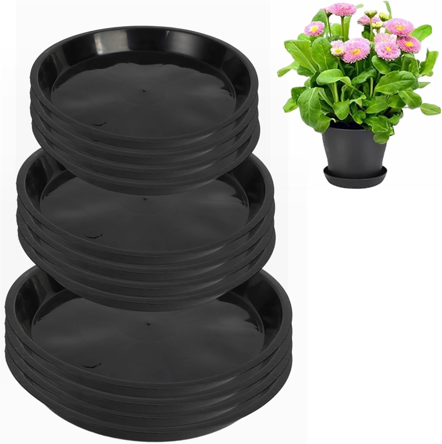 Amazon.com : MHXWNHA 12 Pack Plant Saucer 8 10 12 Inch Plastic Plant ...