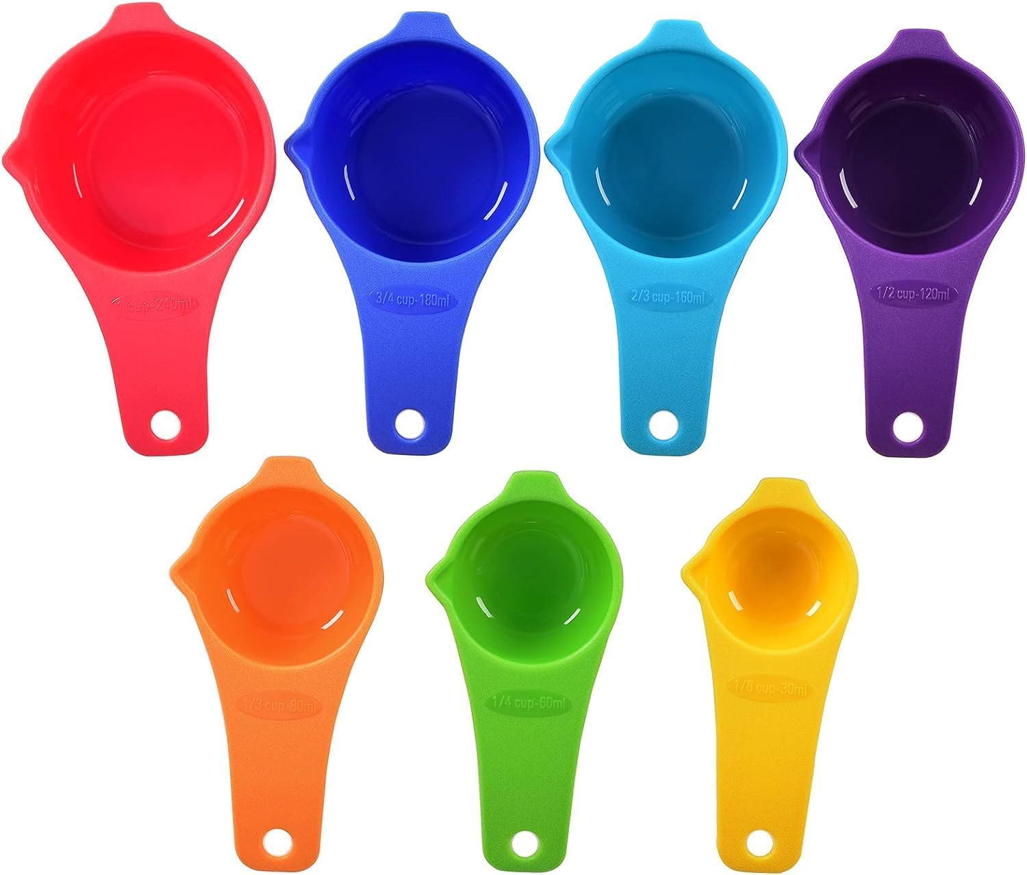 Amazon.com: Joie Measuring Cups Set, Plastic, Assorted Colors, Baking ...