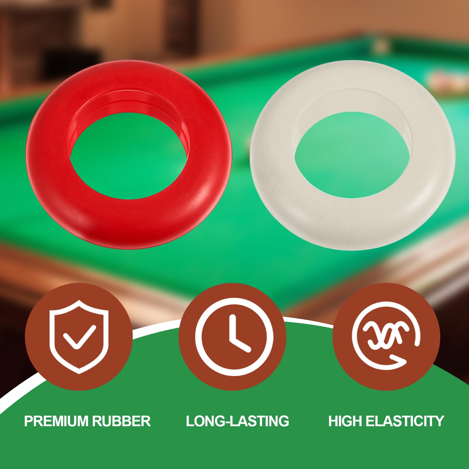 Snapklik.com : 14 Pack Large Bumper Pool Rubber Rings, 7 Red & 7 White ...