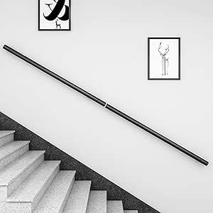 Handrails Handrails for Indoor Stairs,2" Steel Round Stair Railing,Wall ...