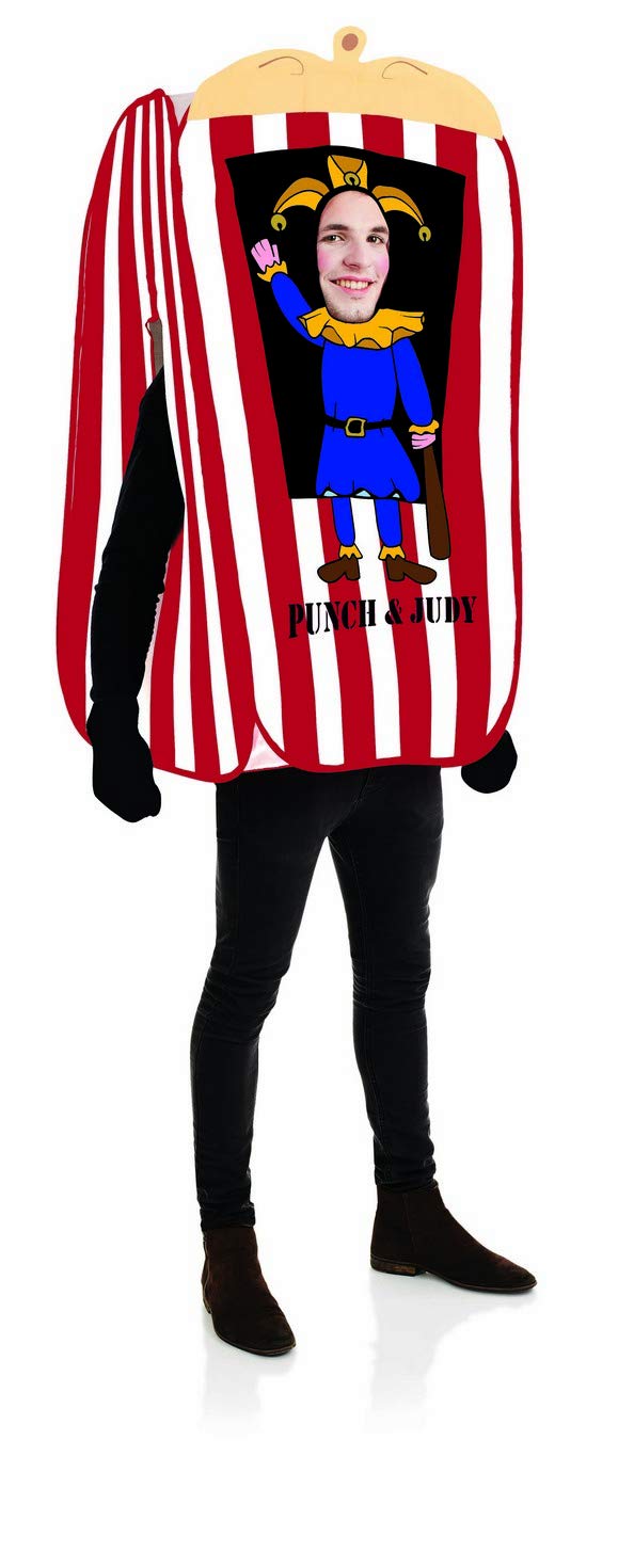 Adults Punch & Judy Costume Mens & Womens Carnival Booth Novelty Pop Up ...