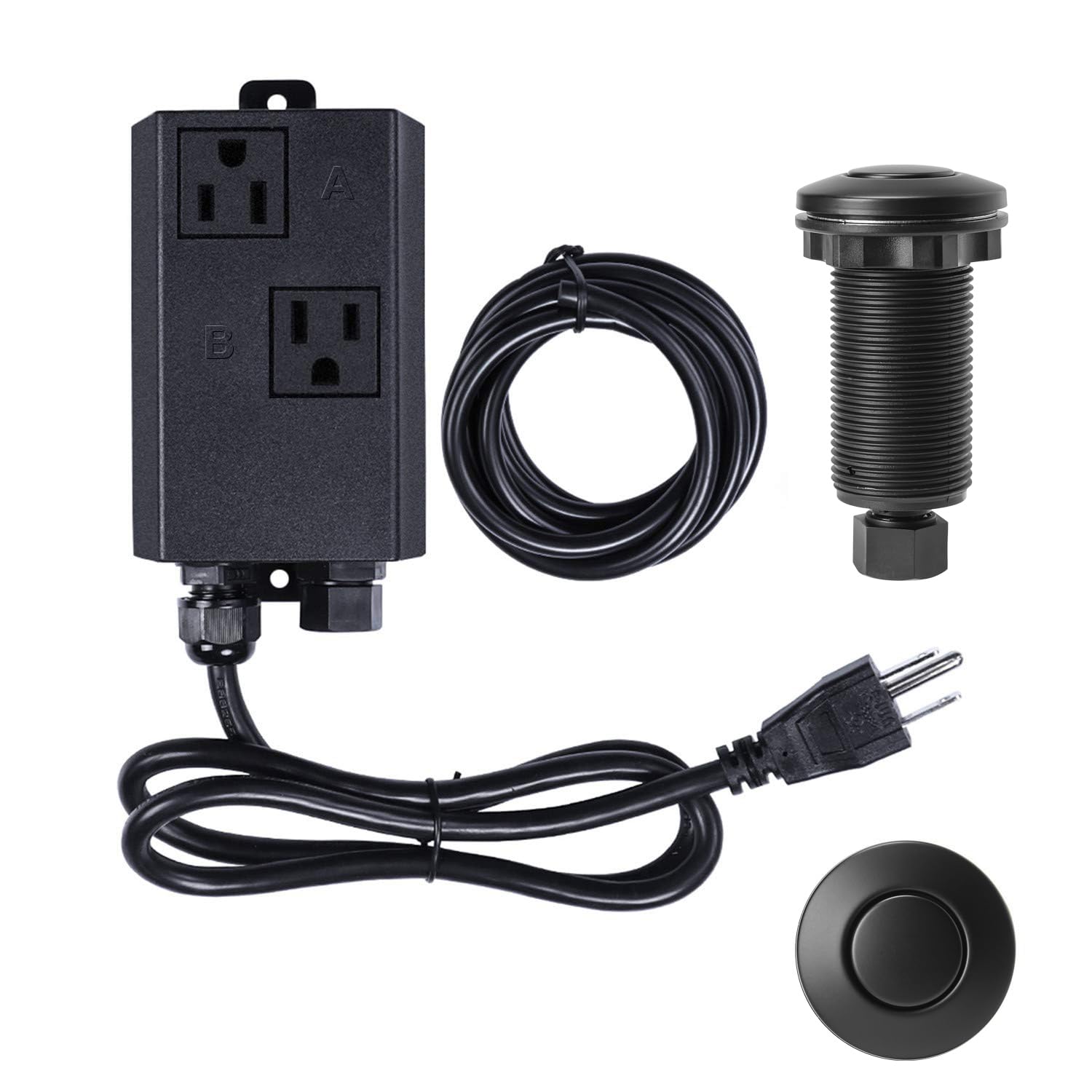 Garbage Disposal Air Switch Kit Dual Outlet Sink Top Waste Disposal ...