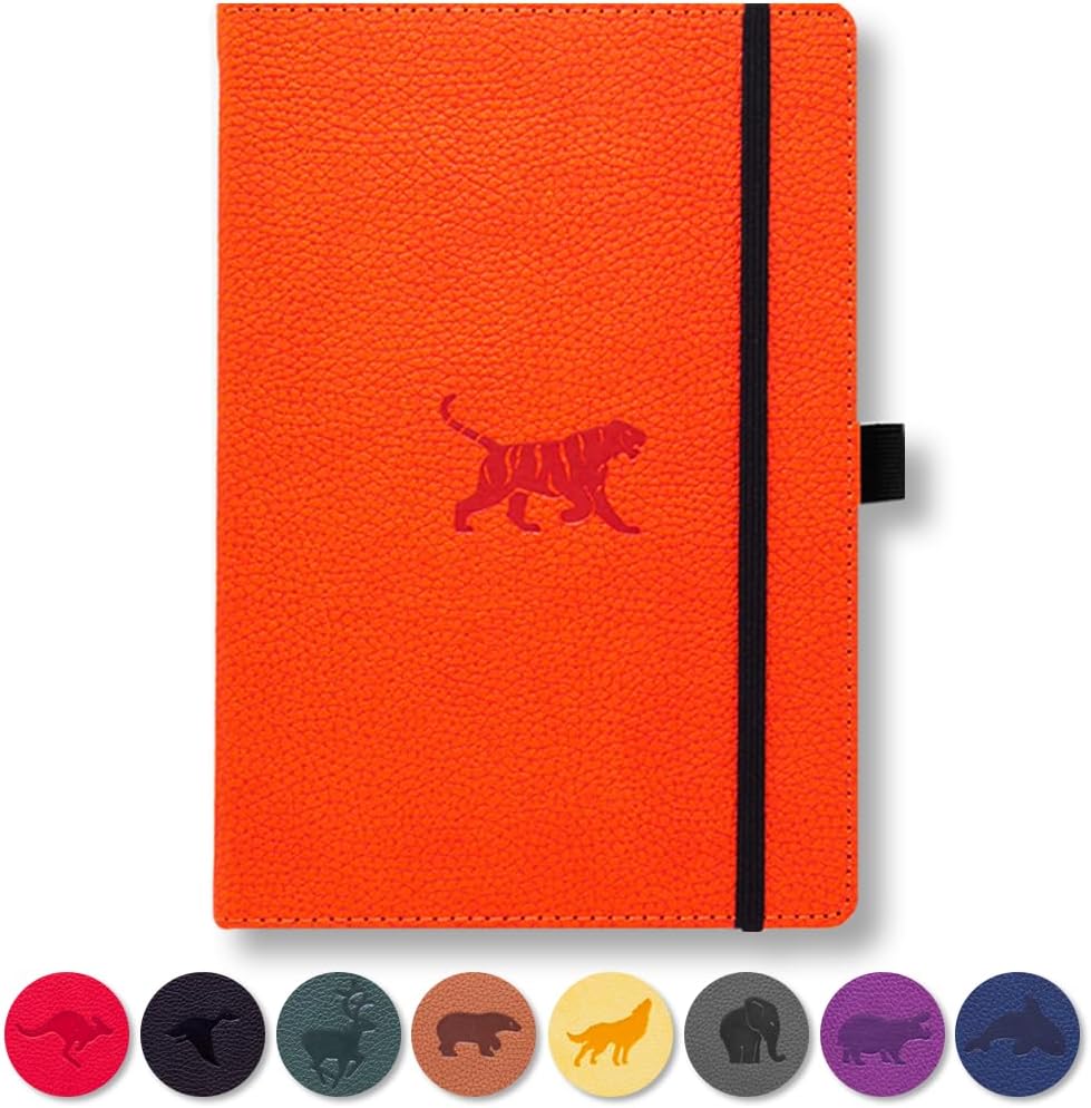 Dingbats A5 Wildlife Notebook Journal Hardcover, Cream 100gsm Ink-Proof ...