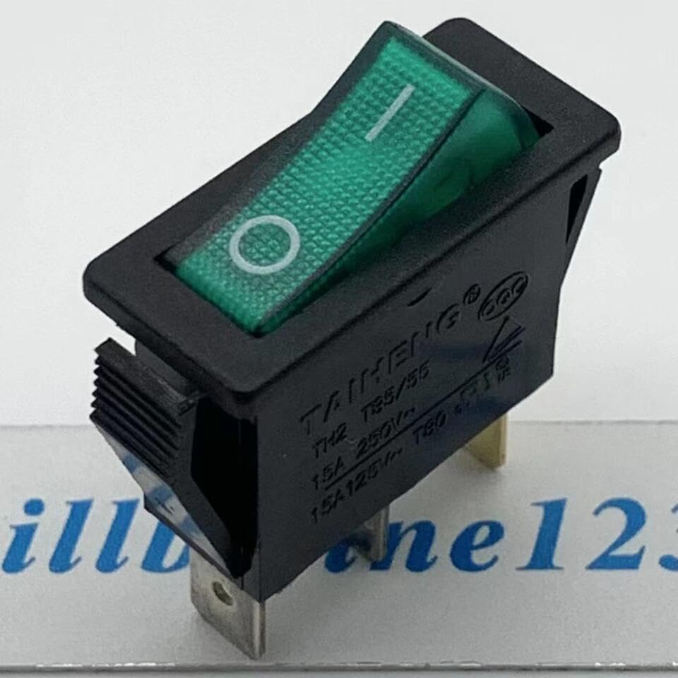Fit for TAIHENG TH2 T85 T120 Green Lamp Rocker Switch 3 Pins 2 Positions 15A 125/250VAC - Amazon.com