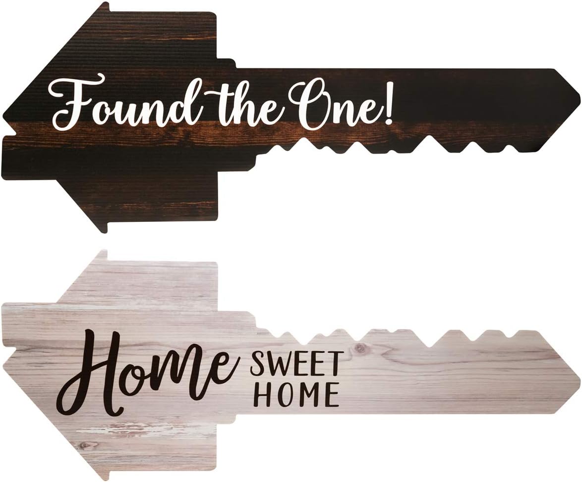Amazon.com: Yulejo 2 Pcs Real Estate Sold Signs Social Media Key Shaped ...