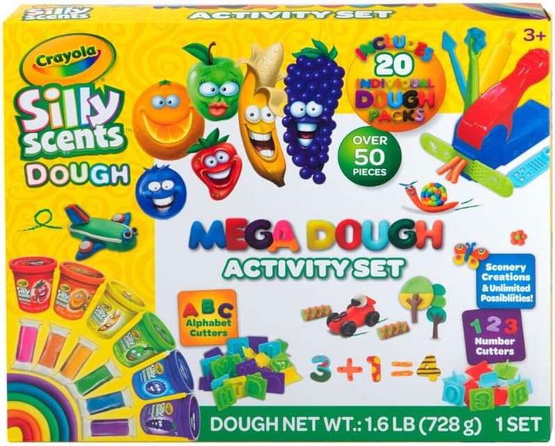 Amazon.com: Crayola Playdough Mega Activity Set - Silly Scents | 50 ...