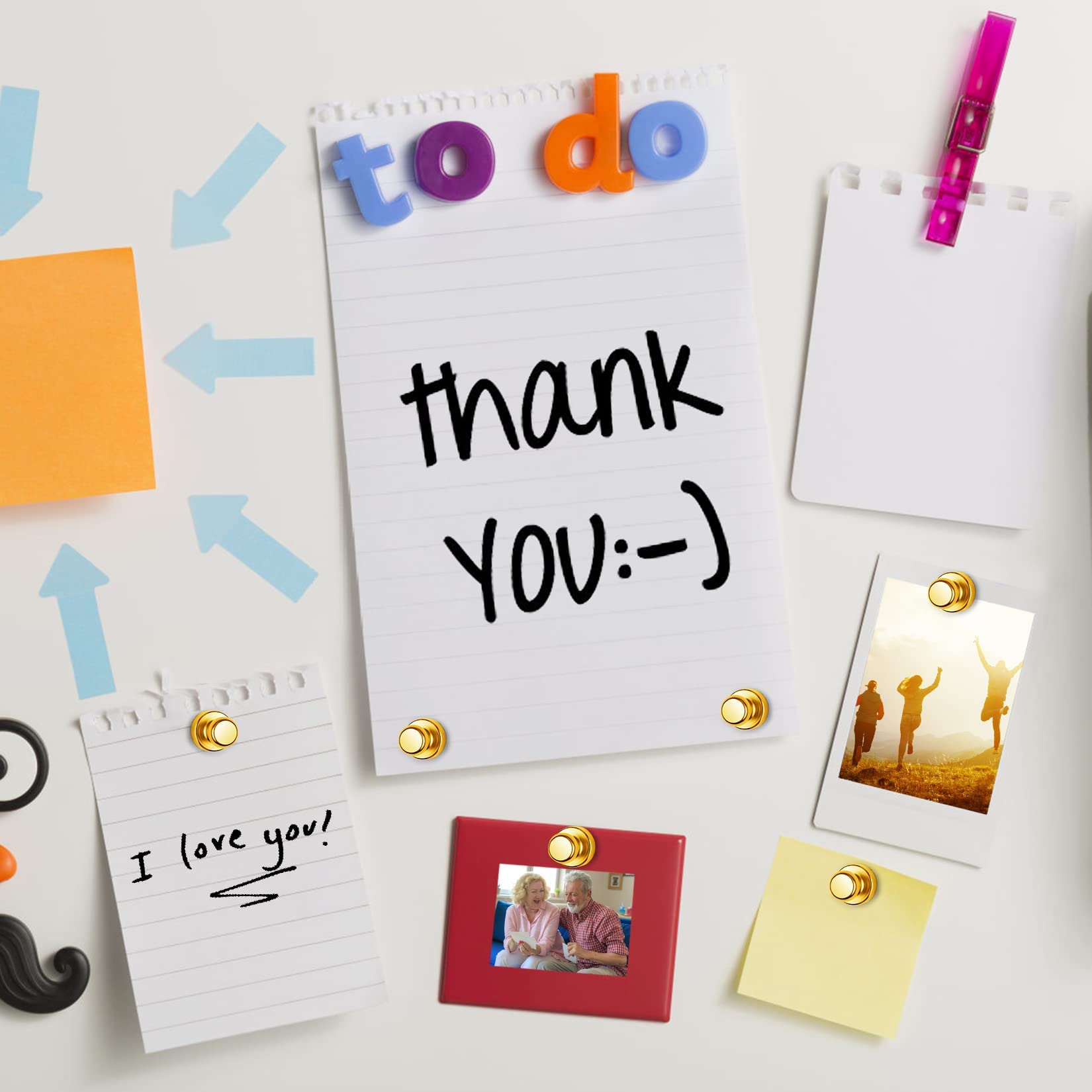 Snapklik.com : 20 Pack Refrigerator Magnets Magnetic Push Pins, Magnets ...