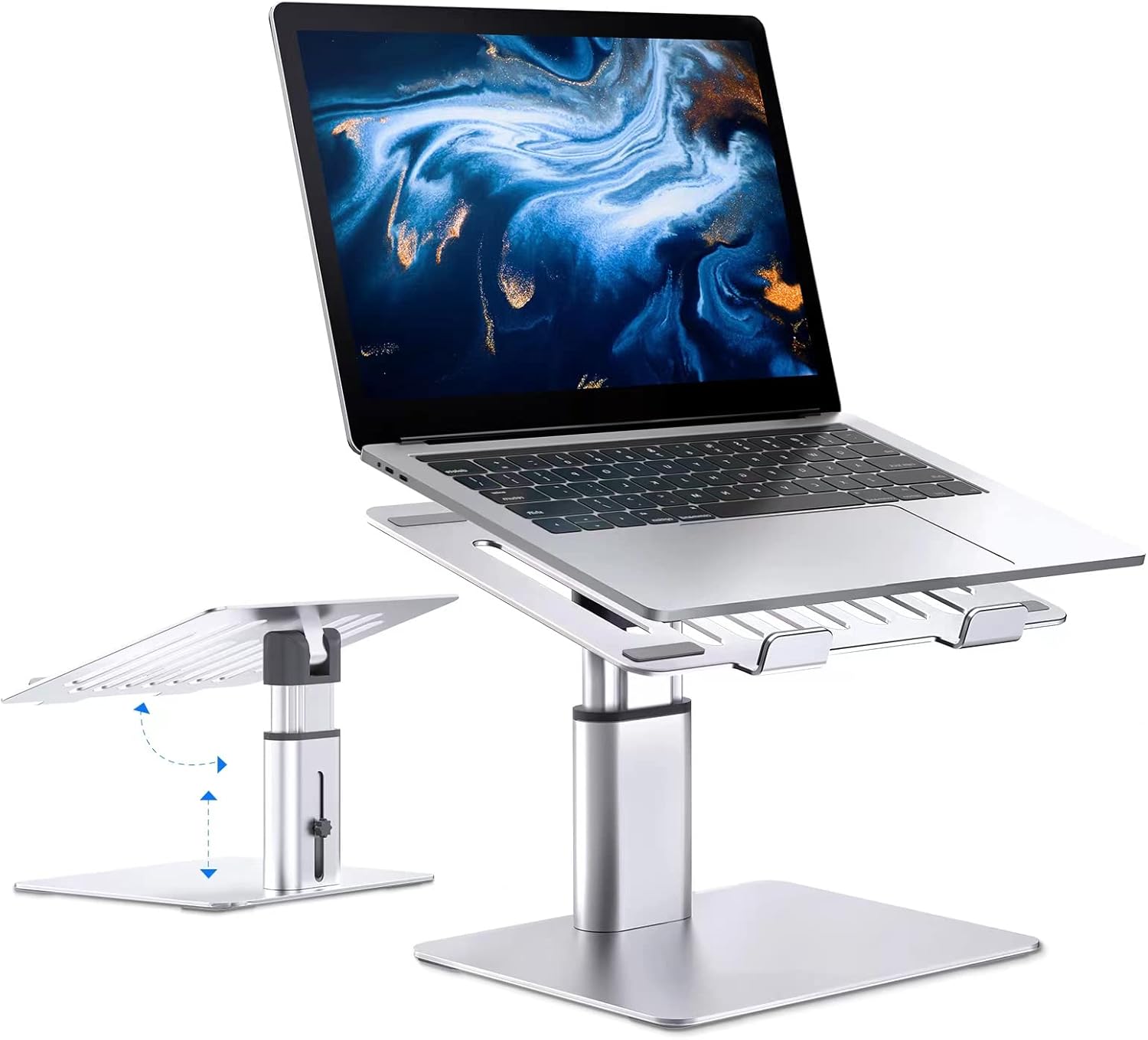 Spuemreiy Precision Aluminum Laptop Stand, Ergonomic Laptop Riser Stand ...