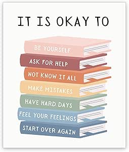 CLFORLORGN Motivational Kids Art Prints Positive Affirmations Canvas ...