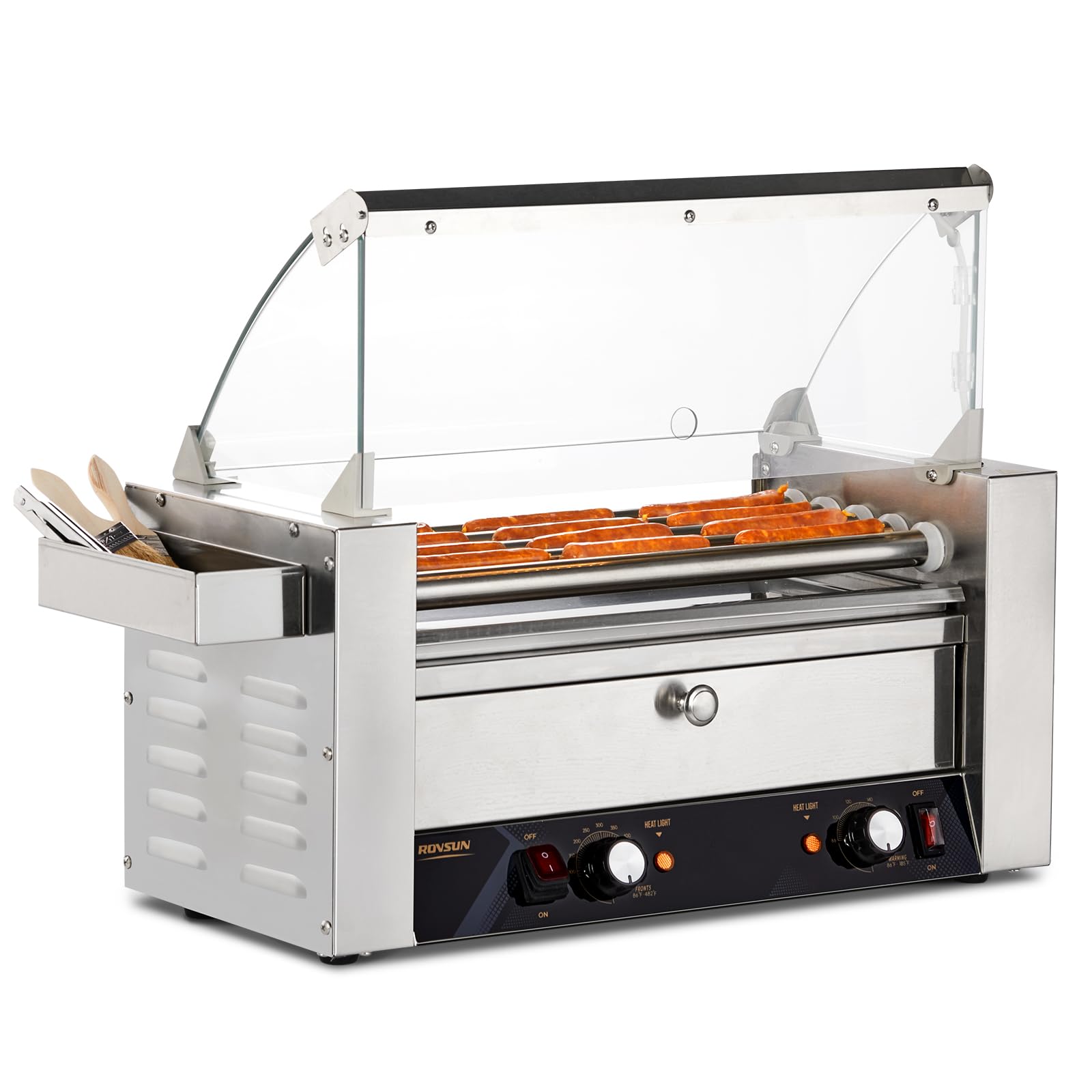 Amazon.com: ROVSUN 12 Hot Dog 5 Roller, Hot Dog Roller Warmer Grill ...