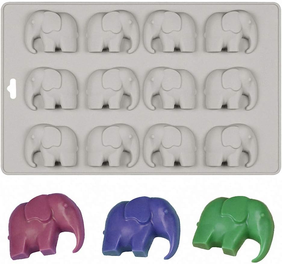 Amazon.com: OREN 3D Elephant Silicone Mold, Elephant Fondant Mold 3D ...