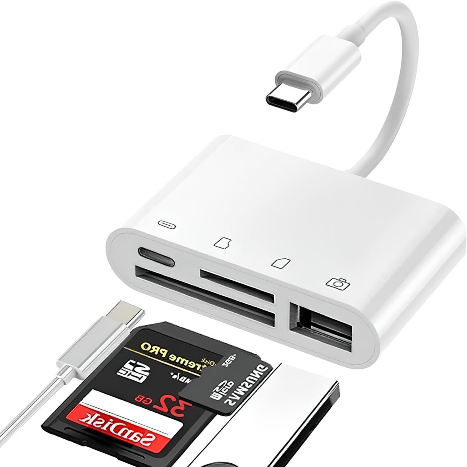 QILAY Lector de Tarjetas Type-c 4 en 1 (en Caja),Cuatro en uno/Lector ...