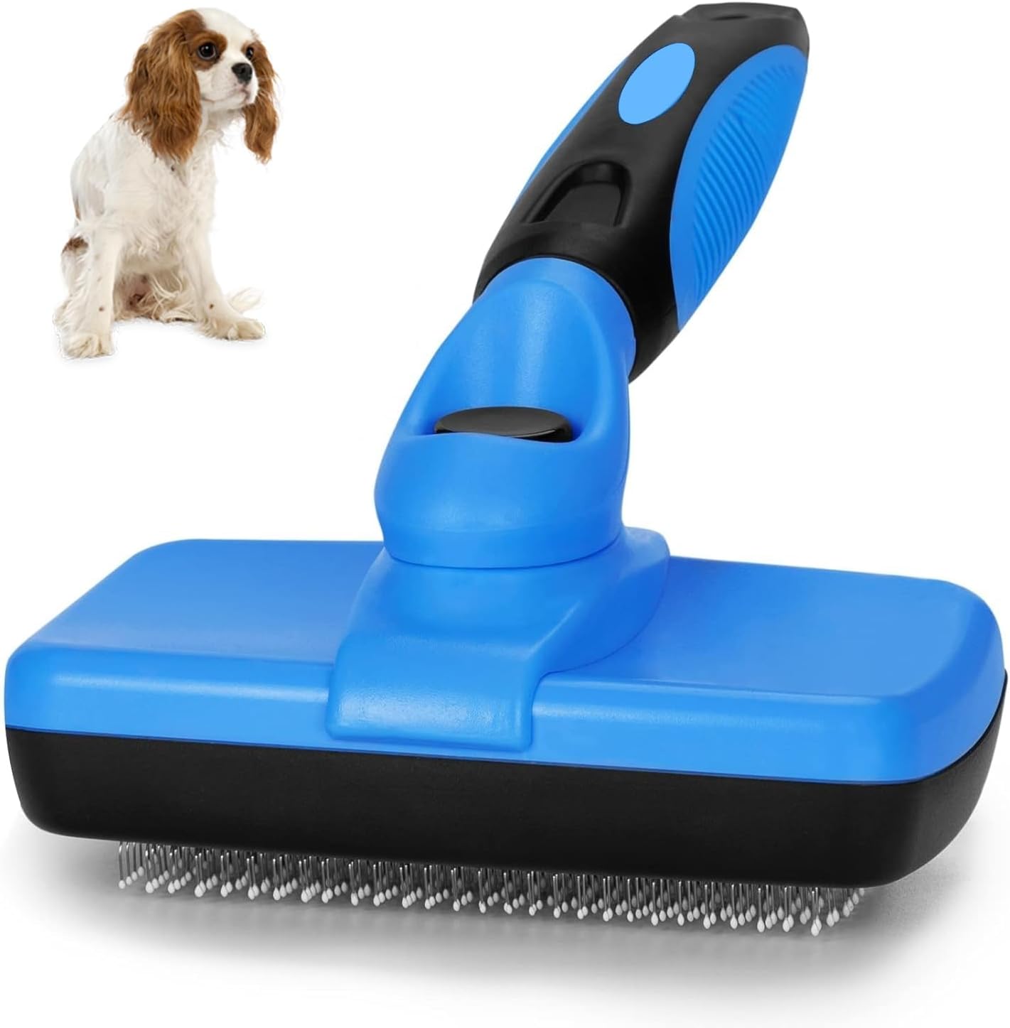 Self Cleaning Slicker Brush for Dogs & Cats, Skin Friendly Grooming Cat ...