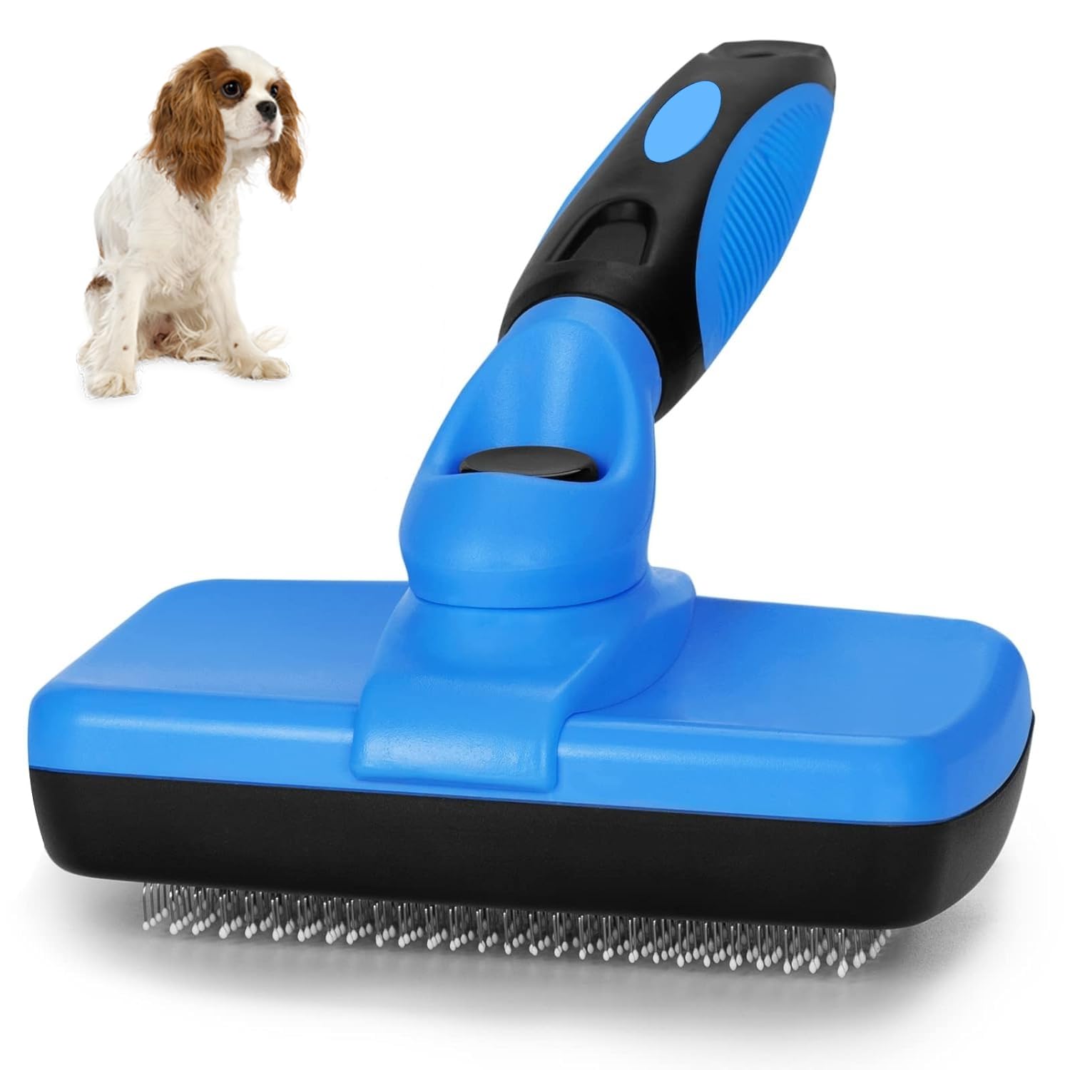 Self Cleaning Slicker Brush for Dogs & Cats, Skin Friendly Grooming Cat ...
