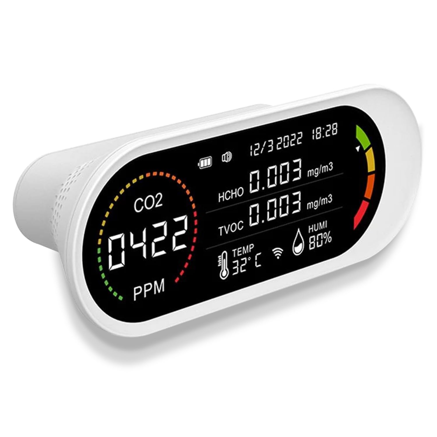 Snapklik.com : Indoor Air Quality Detector, CO2 Detector, Multiple Indicators Monitoring, Real ...