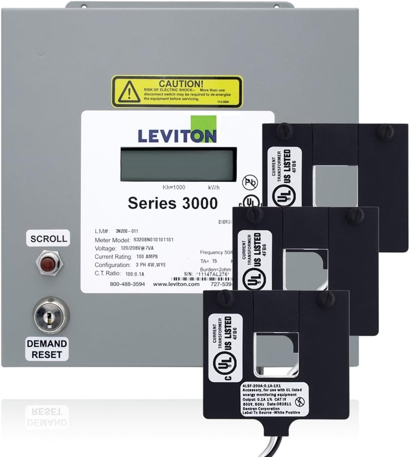 Amazon.com: Leviton 3K480-50D Series 3000 480V 3P4W 5000A Indoor Meter ...
