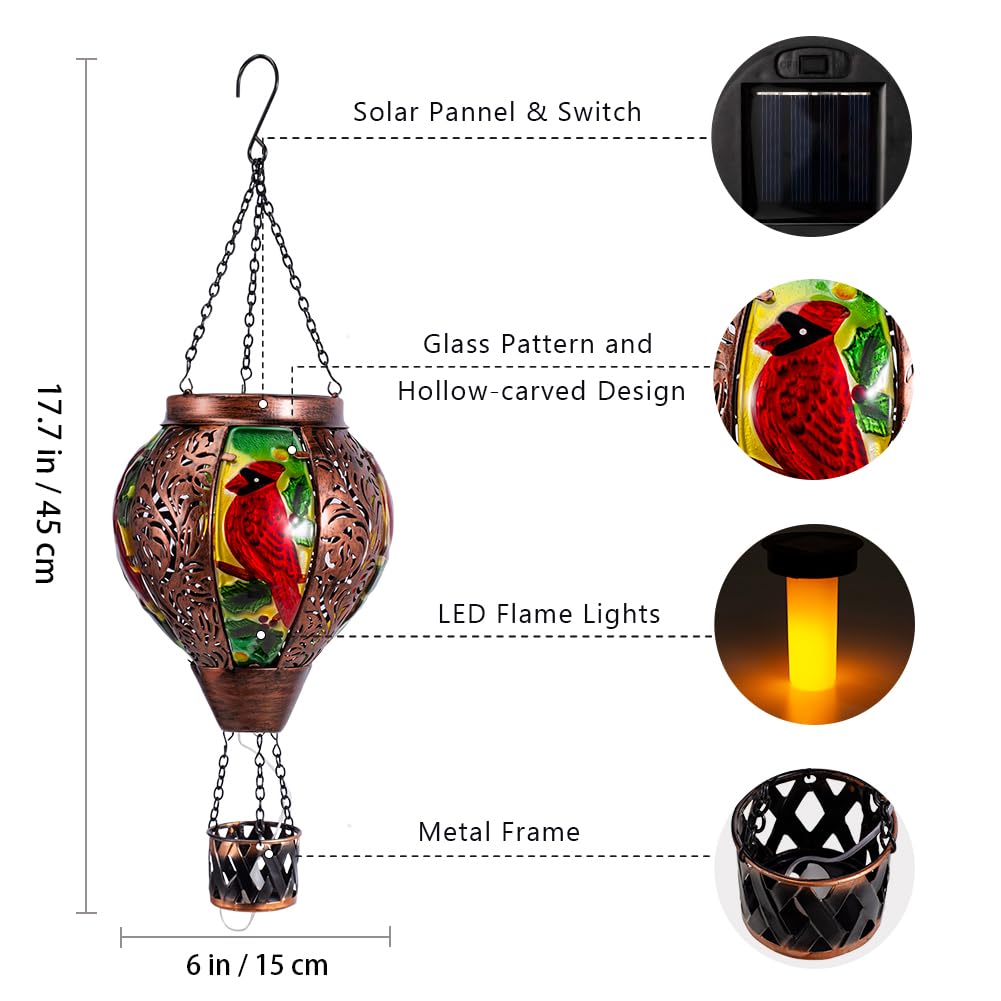 Snapklik.com : Giole Cardinal Hot Air Balloon Solar Lantern