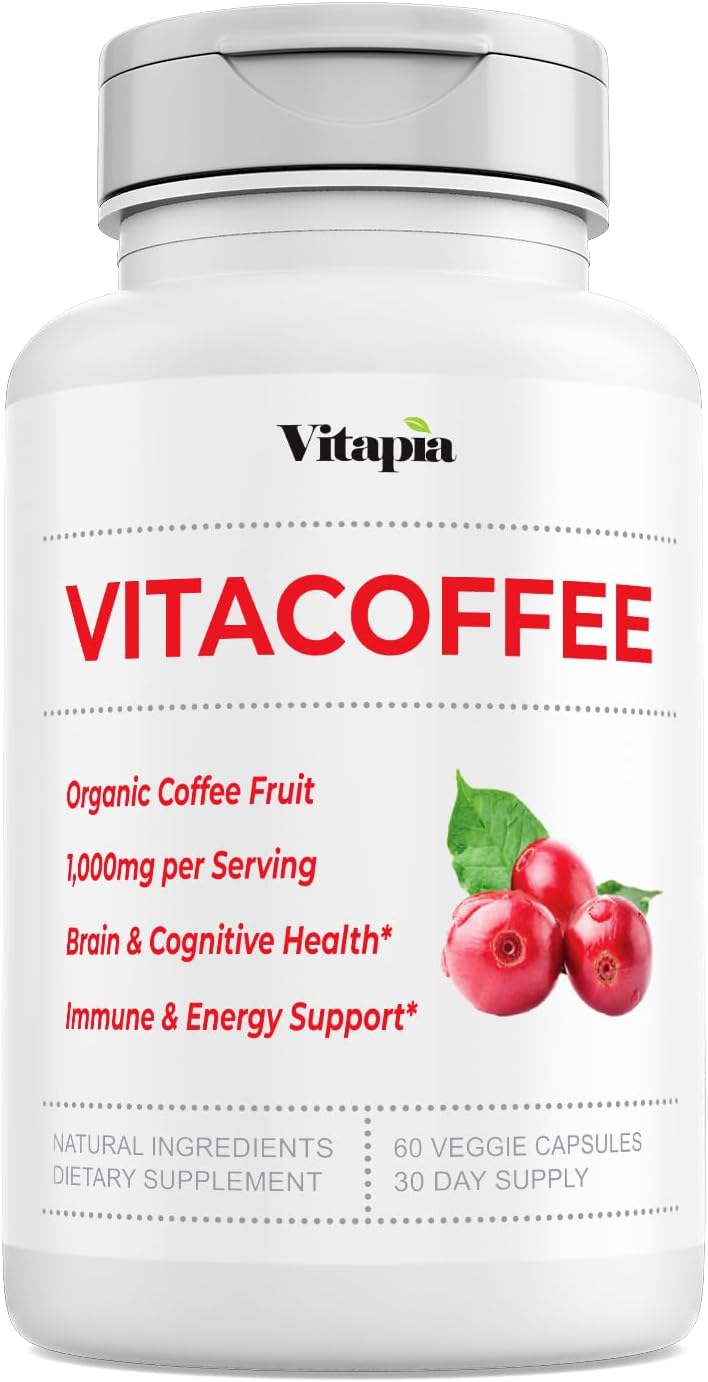 Amazon.com: Vitacoffee Caffeine Pills - Coffee Fruit, Vitamin C ...