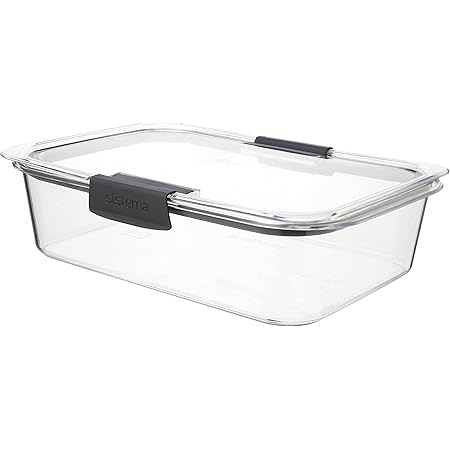 Amazon.com: Sistema Food Storage Container, 2 litres, Clear/Grey : Home ...