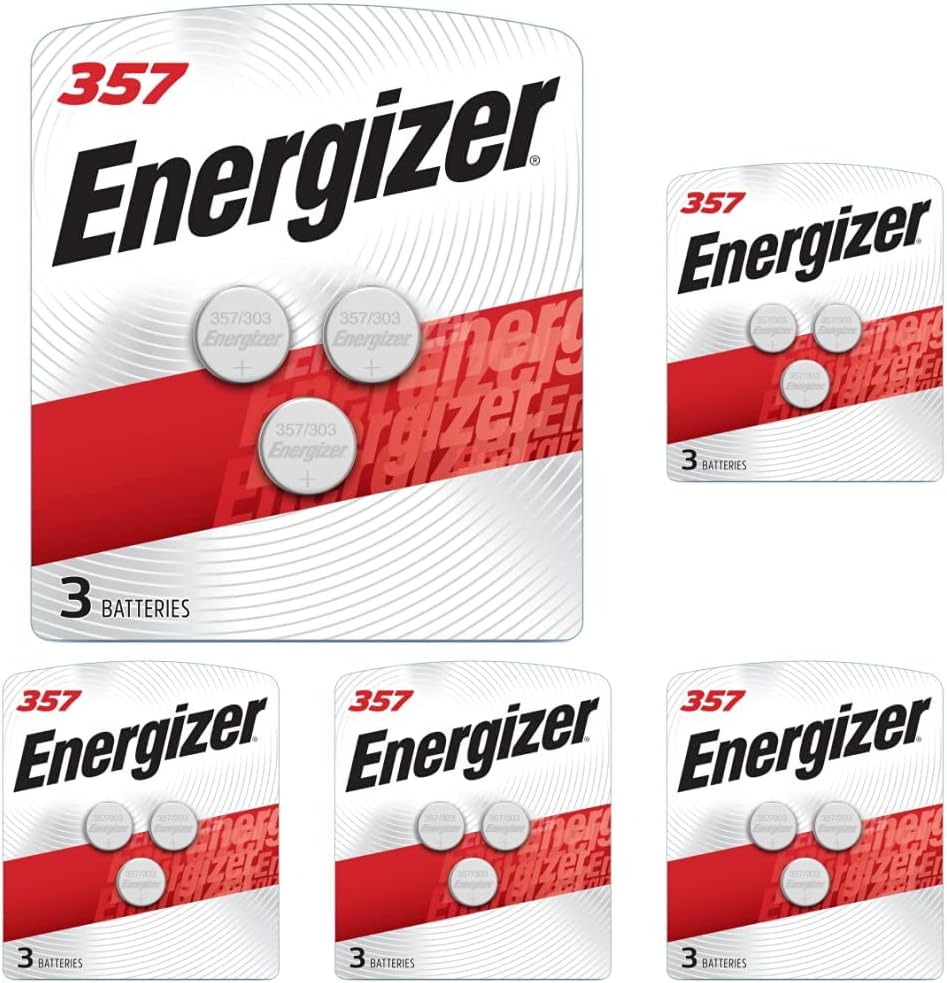 Amazon.com: Energizer 357 Batteries, 357 Battery, 3 Count (Pack of 5 ...
