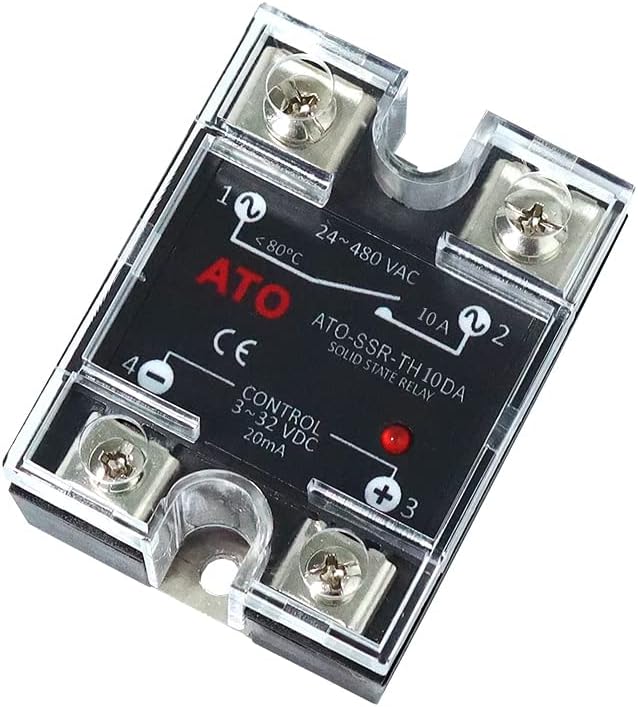 ATO Solid State Relay SSR-10DA DC to AC Single Phase Semi-Conductor ...
