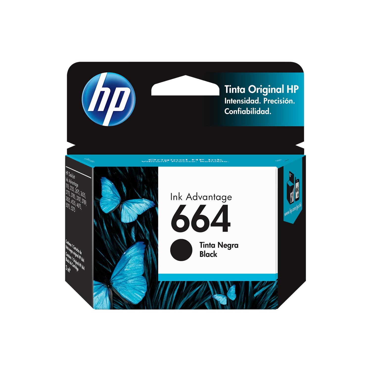 Cartucho de tinta HP 664 negra Original (F6V29AL) : Amazon.com.mx ...