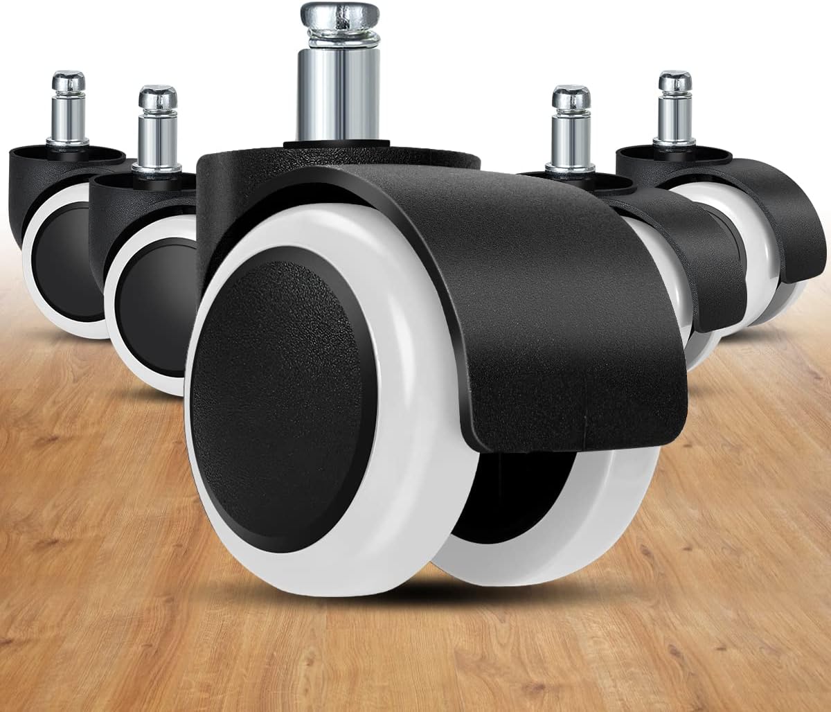 Office Chair Caster Wheels Replacement(Set of 5) for Hardwood Floors ...