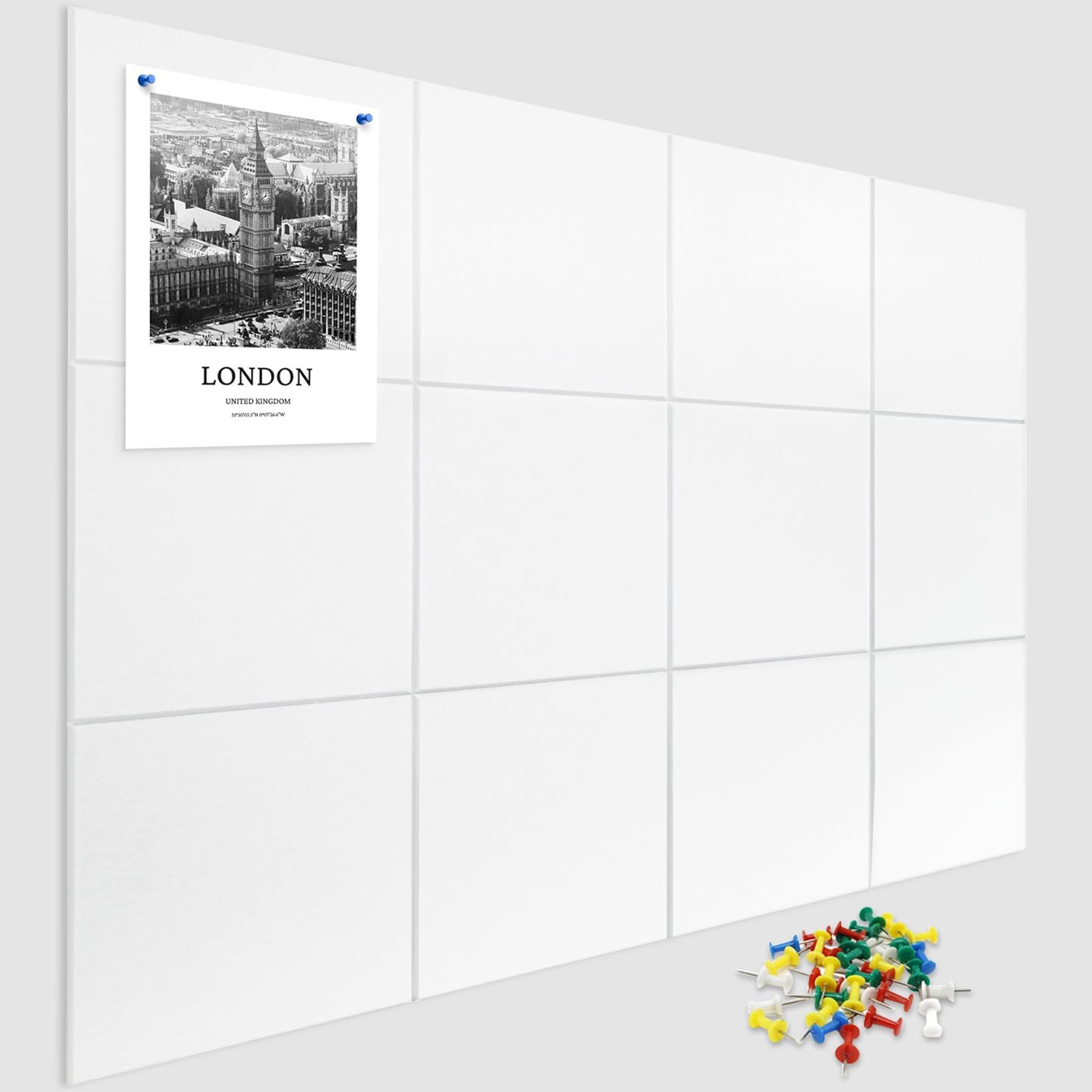 Amazon.com : ZALIOJI Large Cork Board for Wall 48" X 36", 12 Pack Felt ...