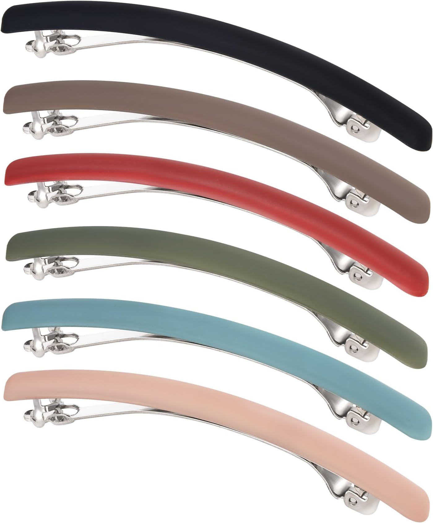 Amazon.com : 4 Pack 4 Inches Elegant Automatic Hair Clip Long and Thin ...