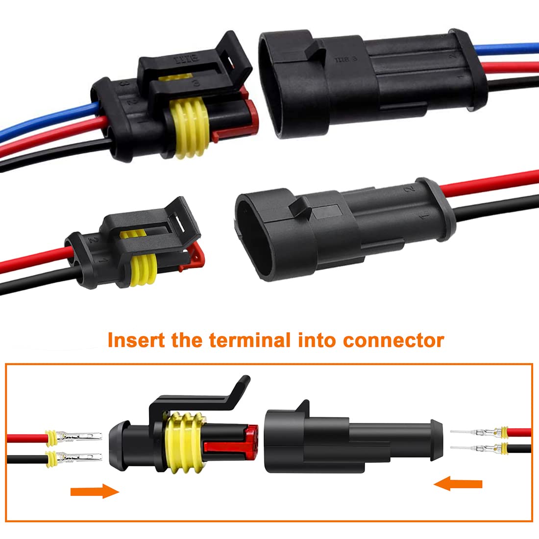 Snapklik.com : 20 Kits 2&3 Pin Connector Plug Automotive Electrical ...