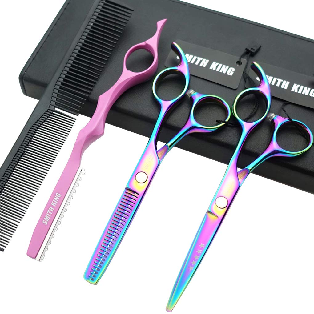 Amazon.com : 5.5 Inches Hair Cutting Scissors Set with Razor Combs ...