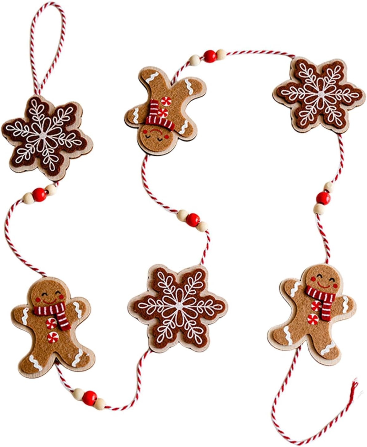 Amazon.com: Gingerbread Christmas Garland, Gingerbread-Themed Garland ...