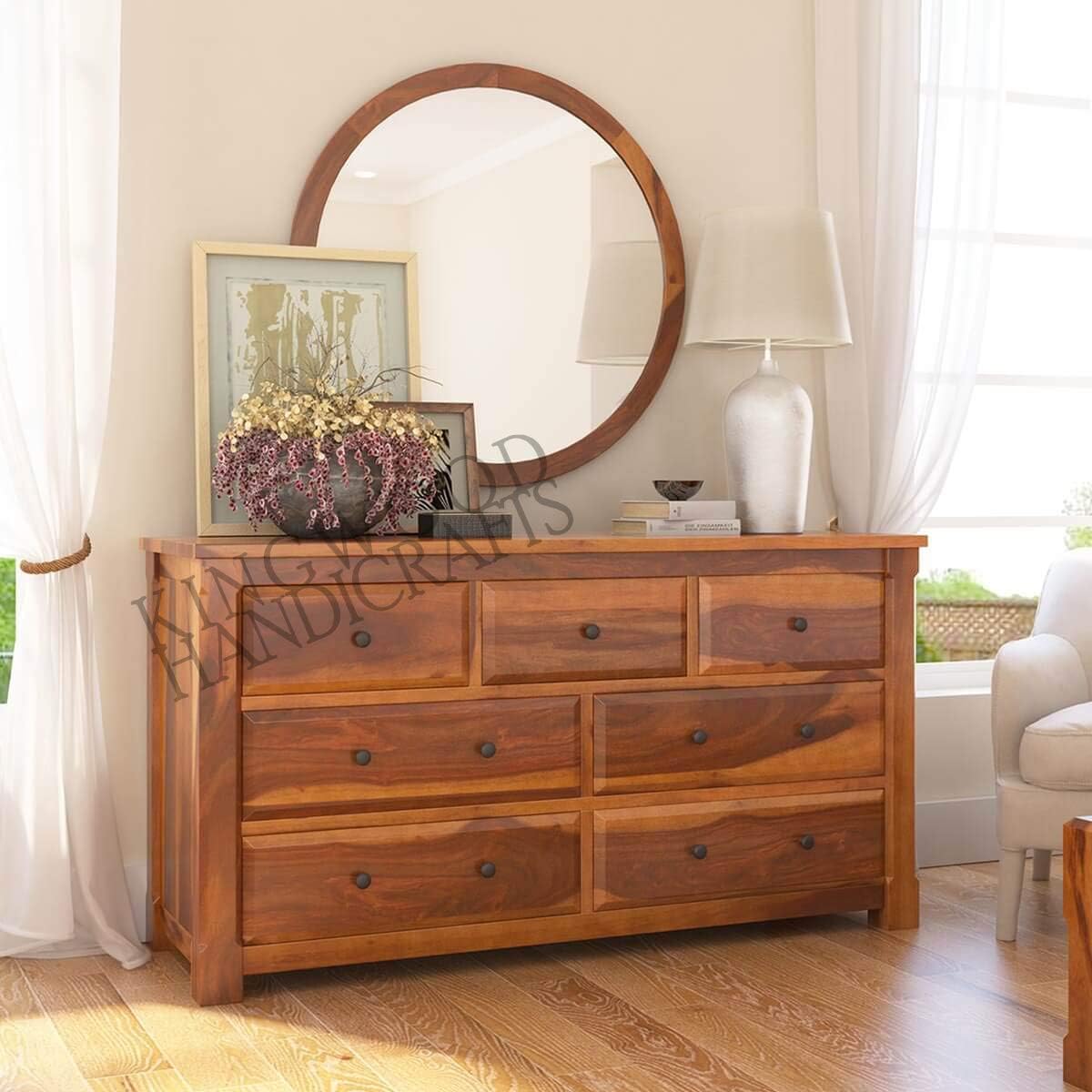 SOLID WOOD FURNITURE Solid Wood Chest of Drawer for Bedroom | Storage ...