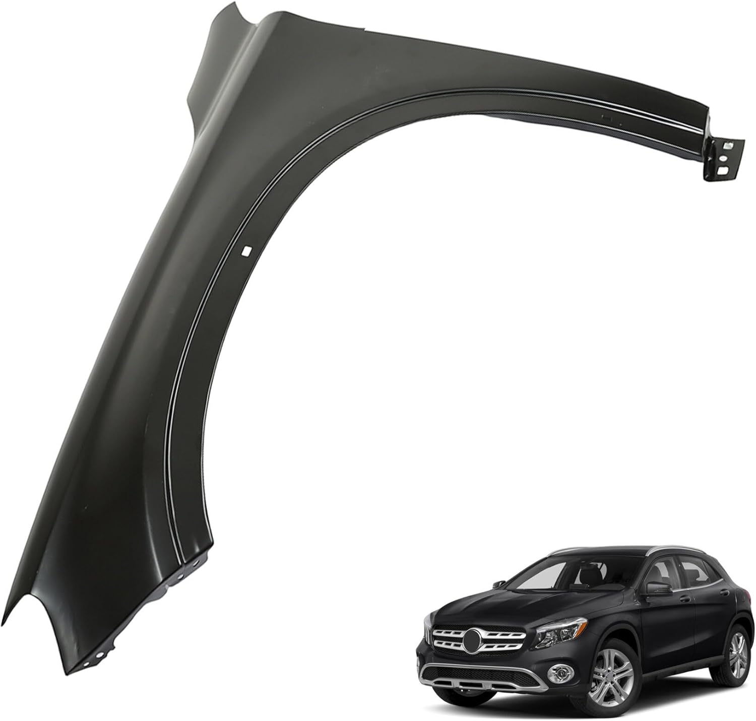 Black Front Fender Left Primed Steel Replacement for 2015-2020 GLA250 ...
