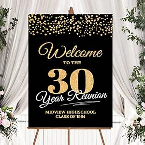 Amazon.com : Personalized Class Reunion Welcome Sign, College High School Reunion Yard Sign ...