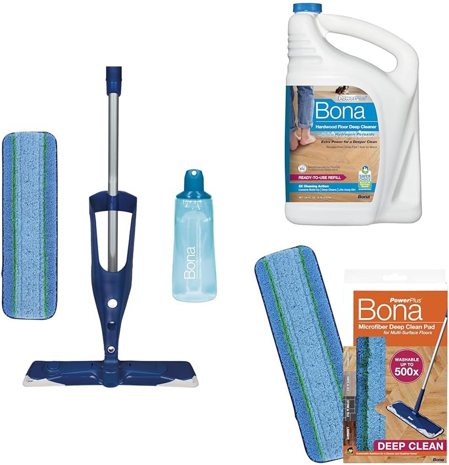 Amazon.com: Bona PowerPlus Premium Motion Spray Mop for Hardwood Floors ...