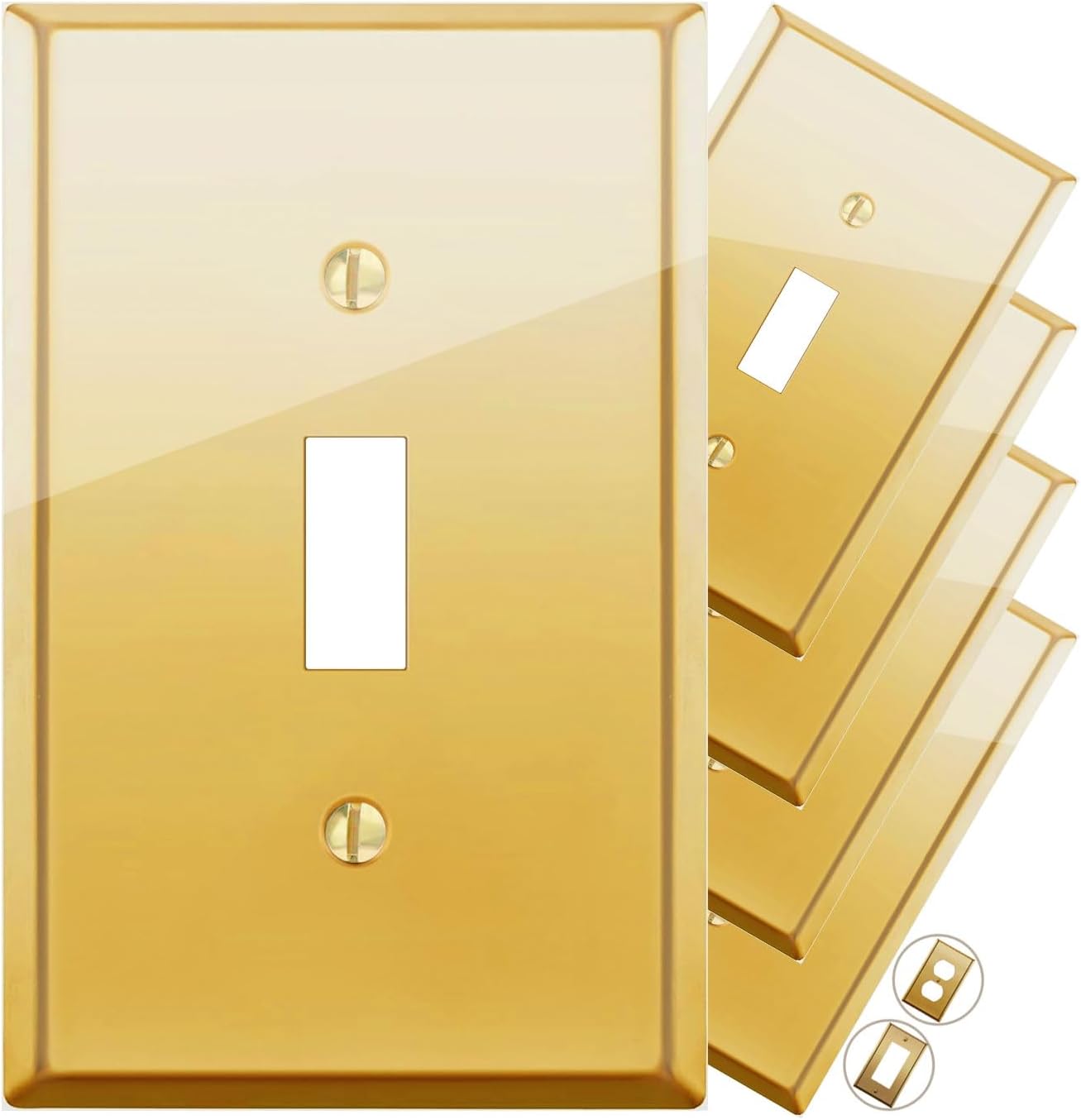 Rio Salto BRASS High Polish Gold Toggle Light Switch Covers STANDARD ...