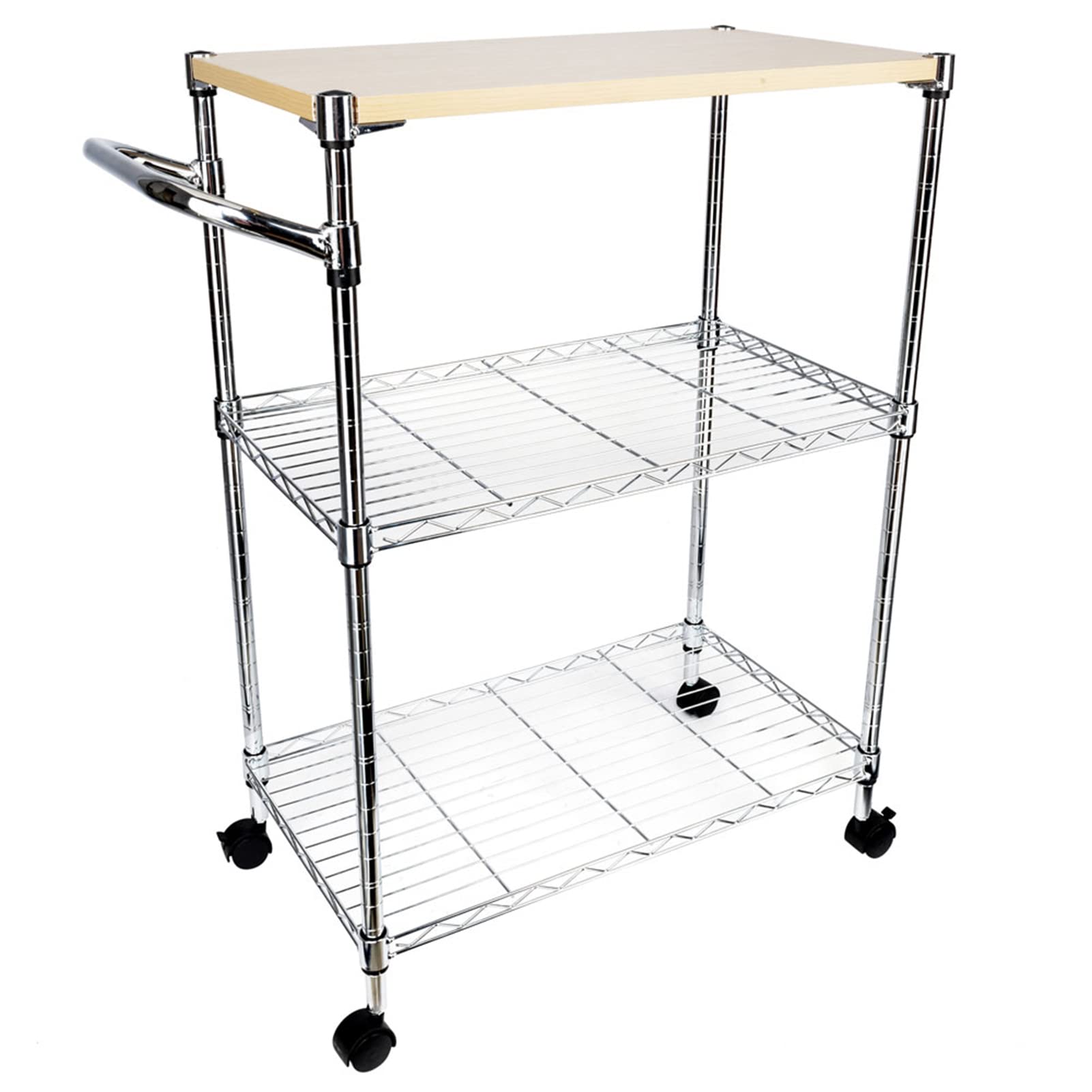 Amazon.com: Ymlpre Industrial Kitchen Cart 3-Tier, Rolling Serving Cart ...